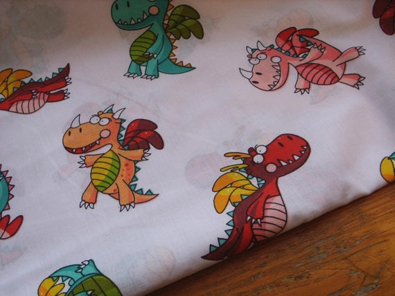 Dragon fabric Fabrics by the Yard-Half Yar Cotton Fabric | Etsy