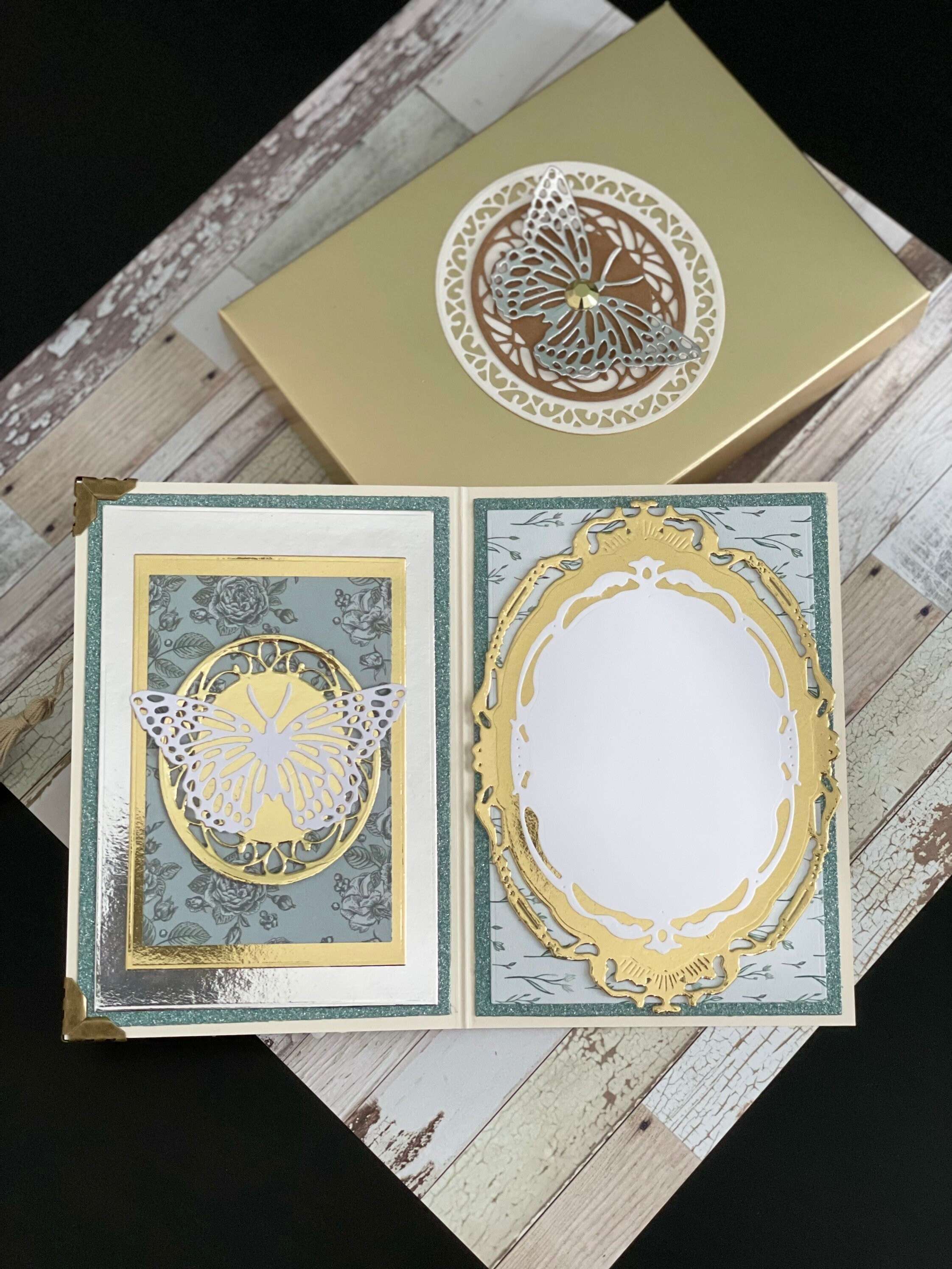 Thank You Very Much Handmade Greetings Card/ Handmade Floral Boxed Card ...