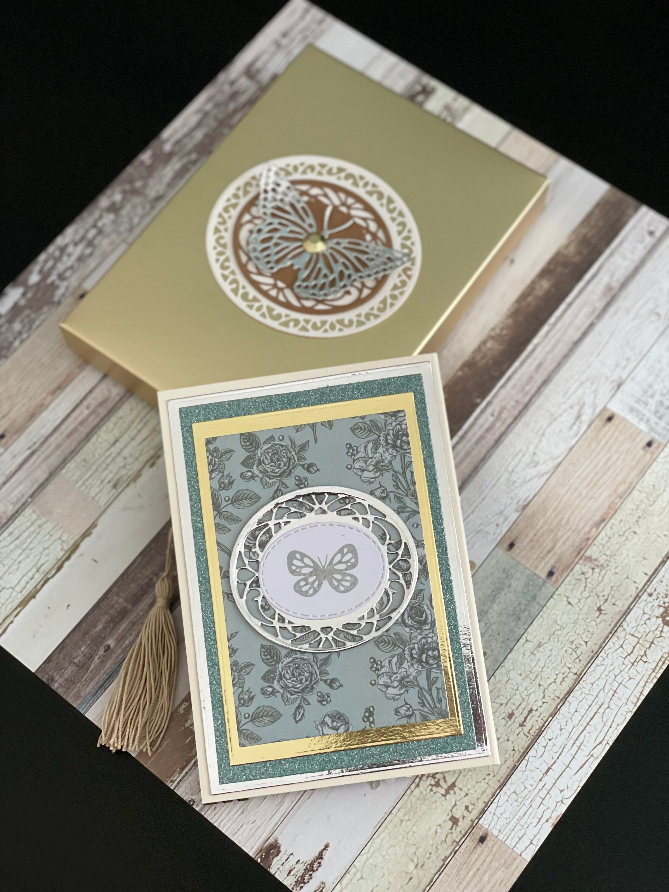 Thank You Very Much Handmade Greetings Card/ Handmade Floral Boxed Card ...