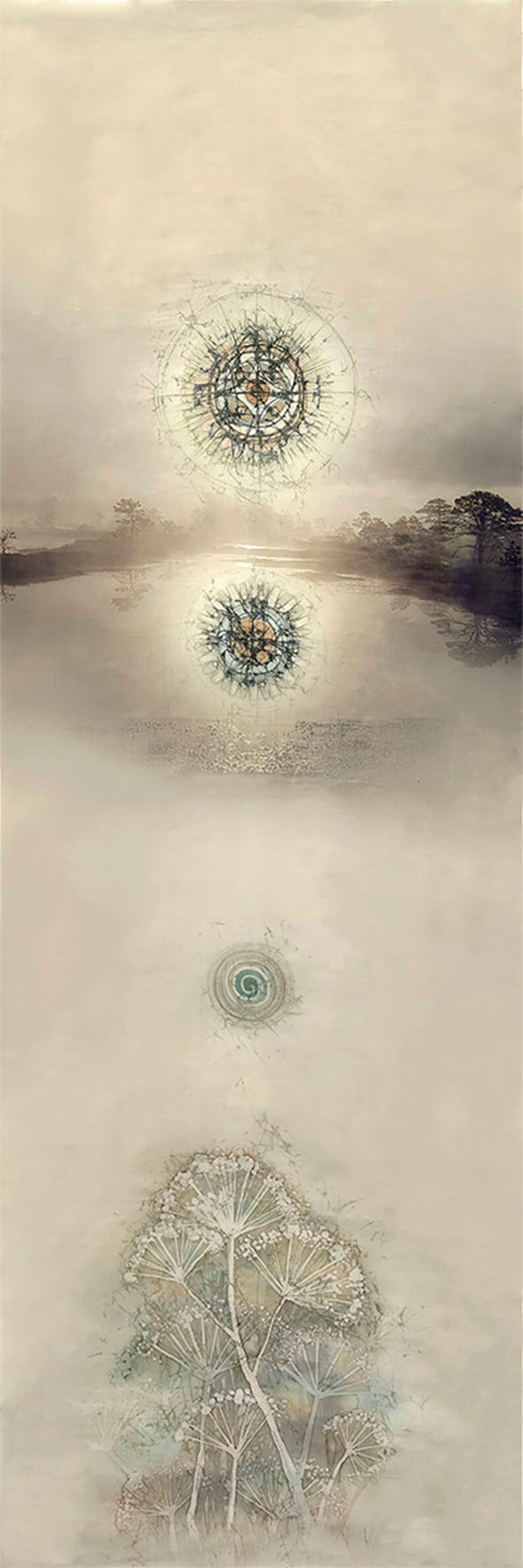 Sun Textile.textile Wall Hanging.office Textile.wall | Etsy