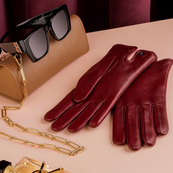 Cashemere Lined Glovesgloves Unisexwomens Leather - Etsy