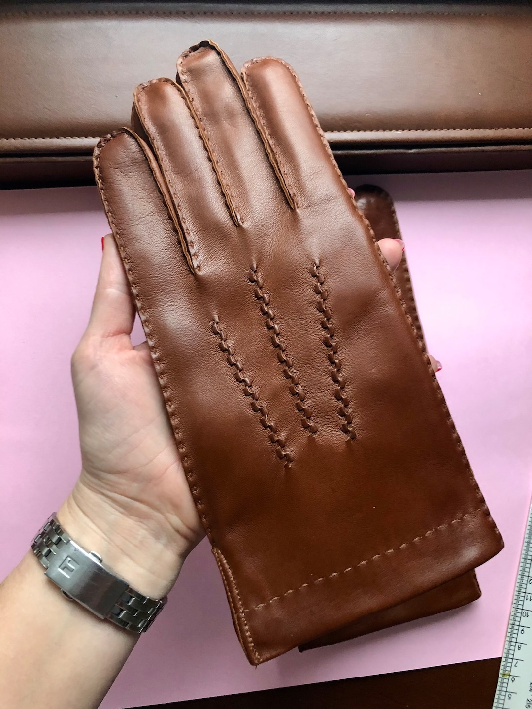 WINTER Gloves With Touchscreen Fingers, Men Leather Gloves With ...