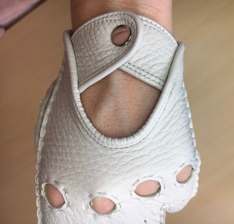 DEER LEATHER Gloveswhite Soft Spring Gloves Driving Gloves | Etsy