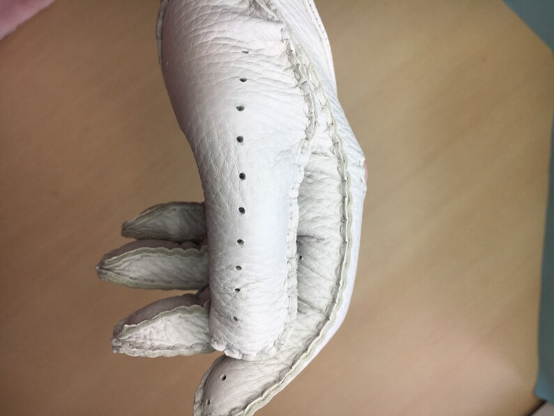 DEER LEATHER Gloveswhite Soft Spring Gloves Driving Gloves | Etsy