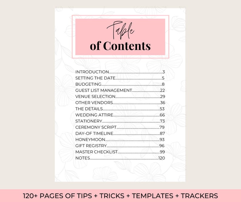 Ultimate Wedding Planning Workbook | Downloadable and Printable ...