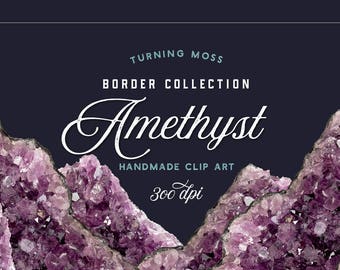 Luxury Amethyst Clipart in PNG Format With Borders Jewel - Etsy