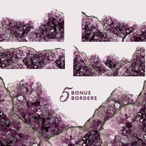 Digital Amethyst Clipart - Digital Gemstones - Crystal Clip Art ...