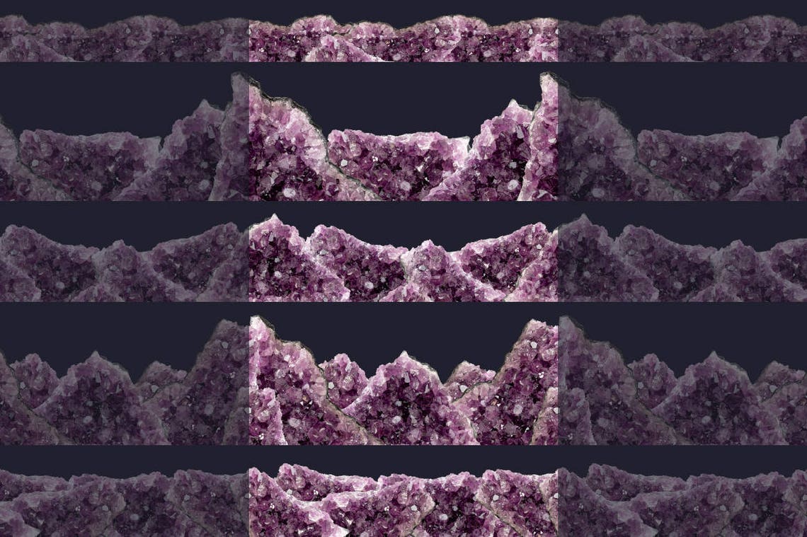 Amethyst Border Set - Gemstone Borders - Seamless Amethyst Clipart ...