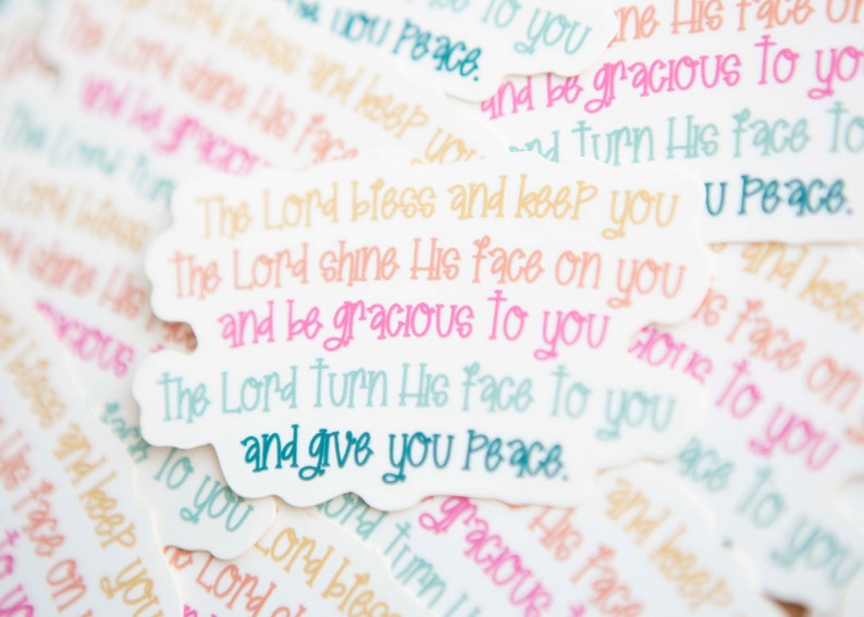 Vinyl Christian Stickers | the Blessing Laptop Sticker | Waterproof ...