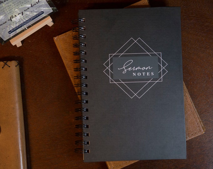 Sermon Notes Custom Sermon Notebook Leather Journal Engraved Church ...