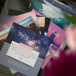 Names of God Scripture Cards / Bible Memory Verse Cards / Scripture ...