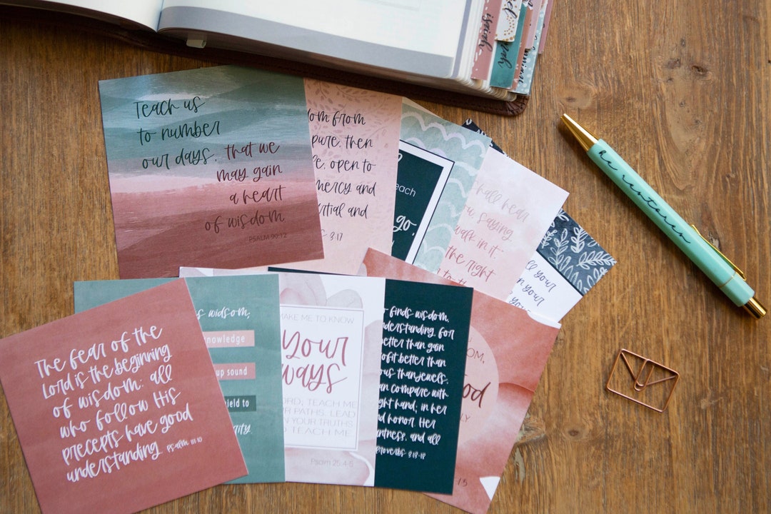Bible Verse Cards / Wisdom and Discernment Bible Verse Cards ...