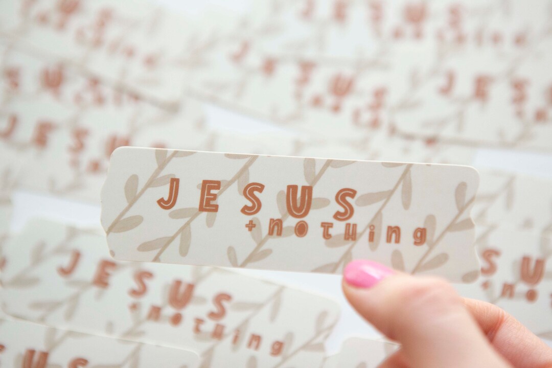 Jesus + Nothing Washi Tape Vinyl Sticker | Cute Bible Verse Decal ...
