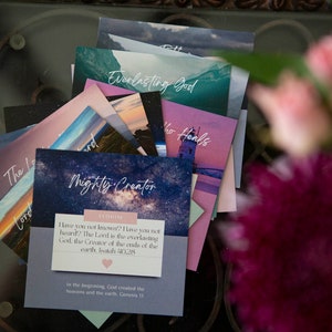 Names of God Scripture Cards / Bible Memory Verse Cards / Scripture ...