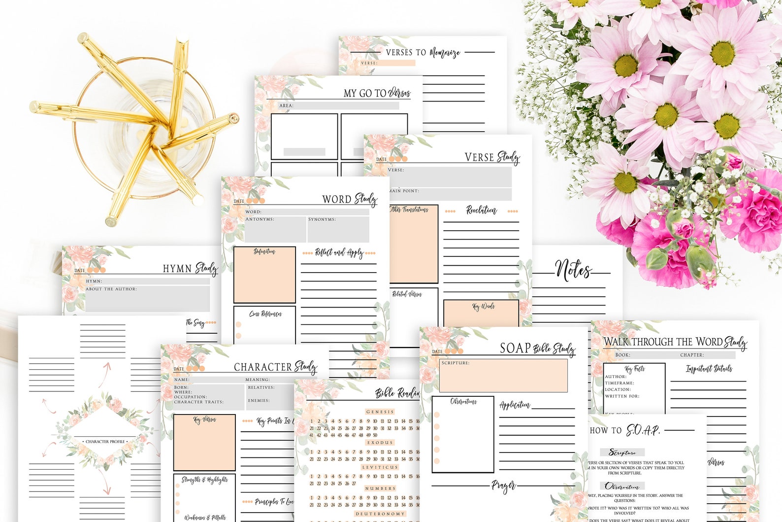 Prayer and Bible Study Printable / SOAP / Prayer Journal / Scripture ...