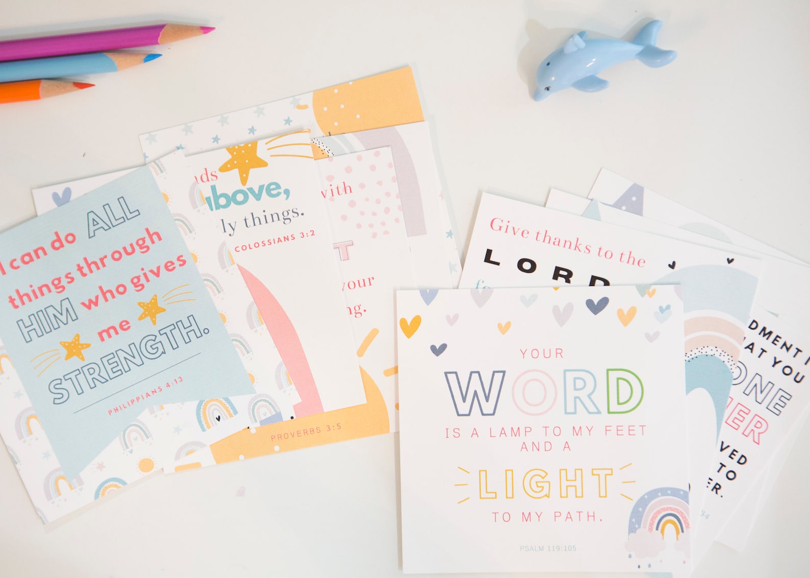 Kids Scripture Cards / Children's Bible Verse Memory Cards / Best ...