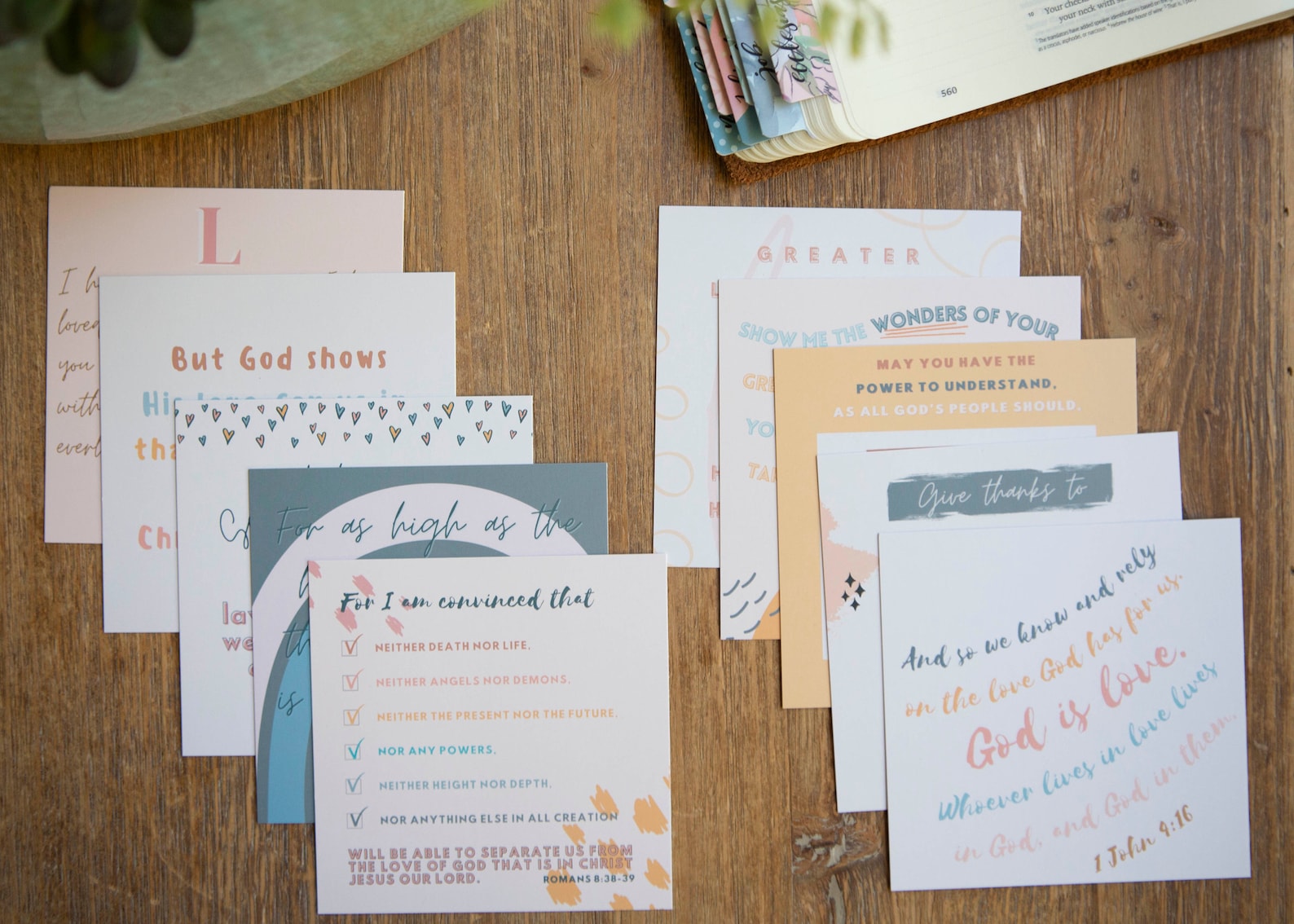 Scripture Cards / God's Love Verse Cards / Bible Verse Cards on God's ...