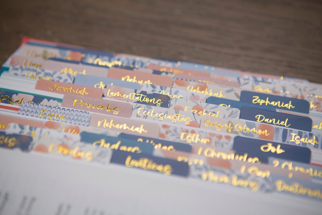 Pretty Bible Tabs | Bible Index Tabs | Bible Book Tabs | Tabs for Your ...