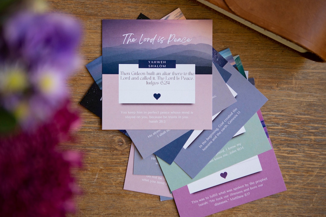 Names of God Scripture Cards / Bible Memory Verse Cards / Scripture ...