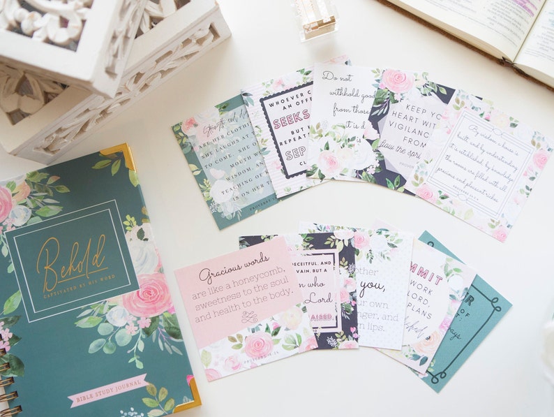 Proverbs Woman Scripture Cards / Memory Verse Cards / Bible Verse Cards ...