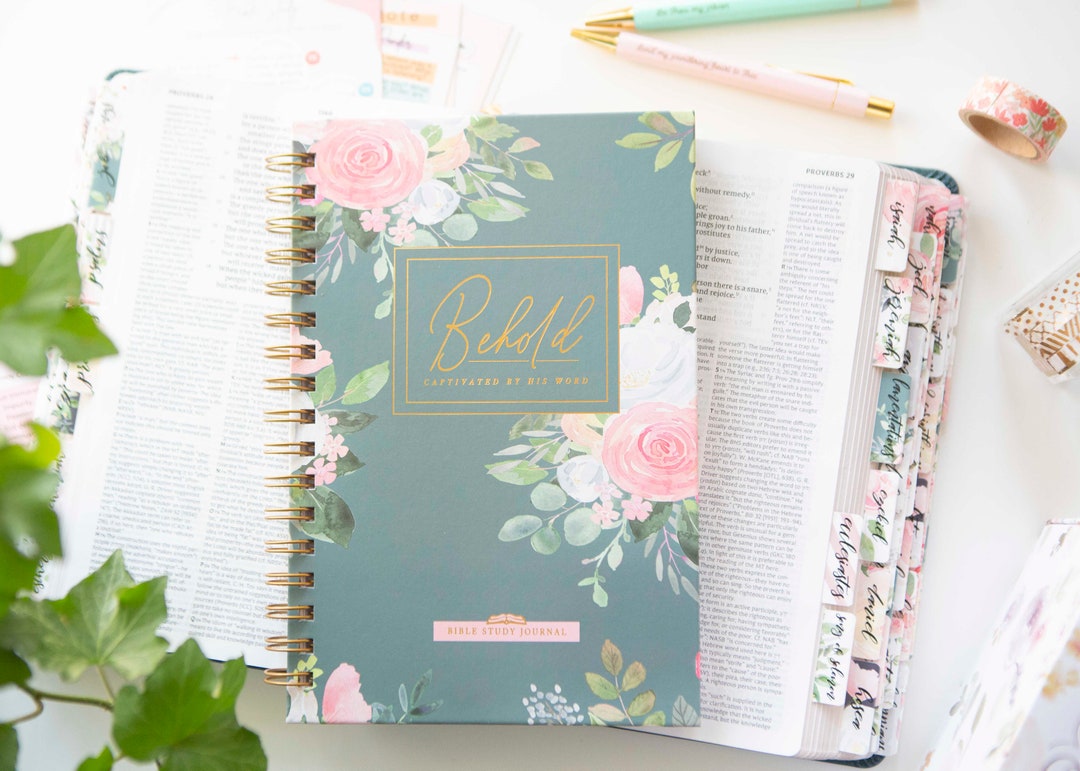 GUIDED BIBLE STUDY Journal / Scripture Writing Journal / Bible ...