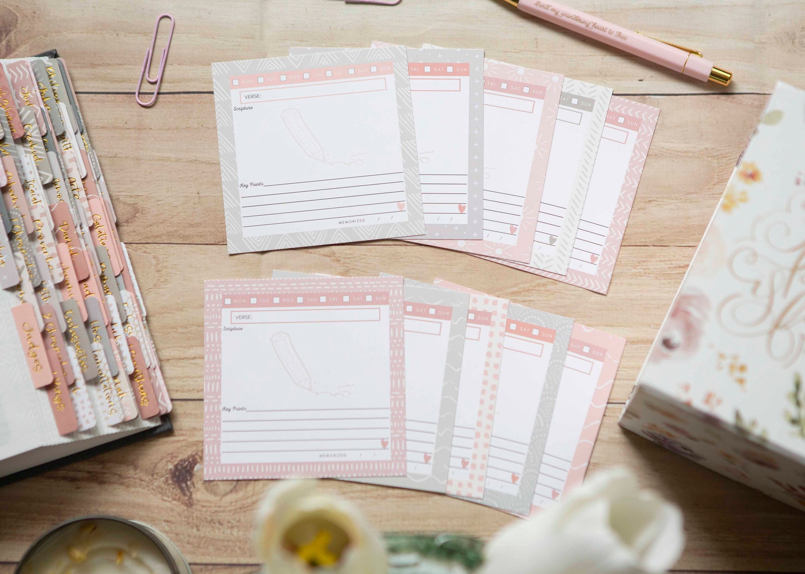 Blank Scripture Cards | Memory Verse Cards | Bible Verse Memory Cards ...