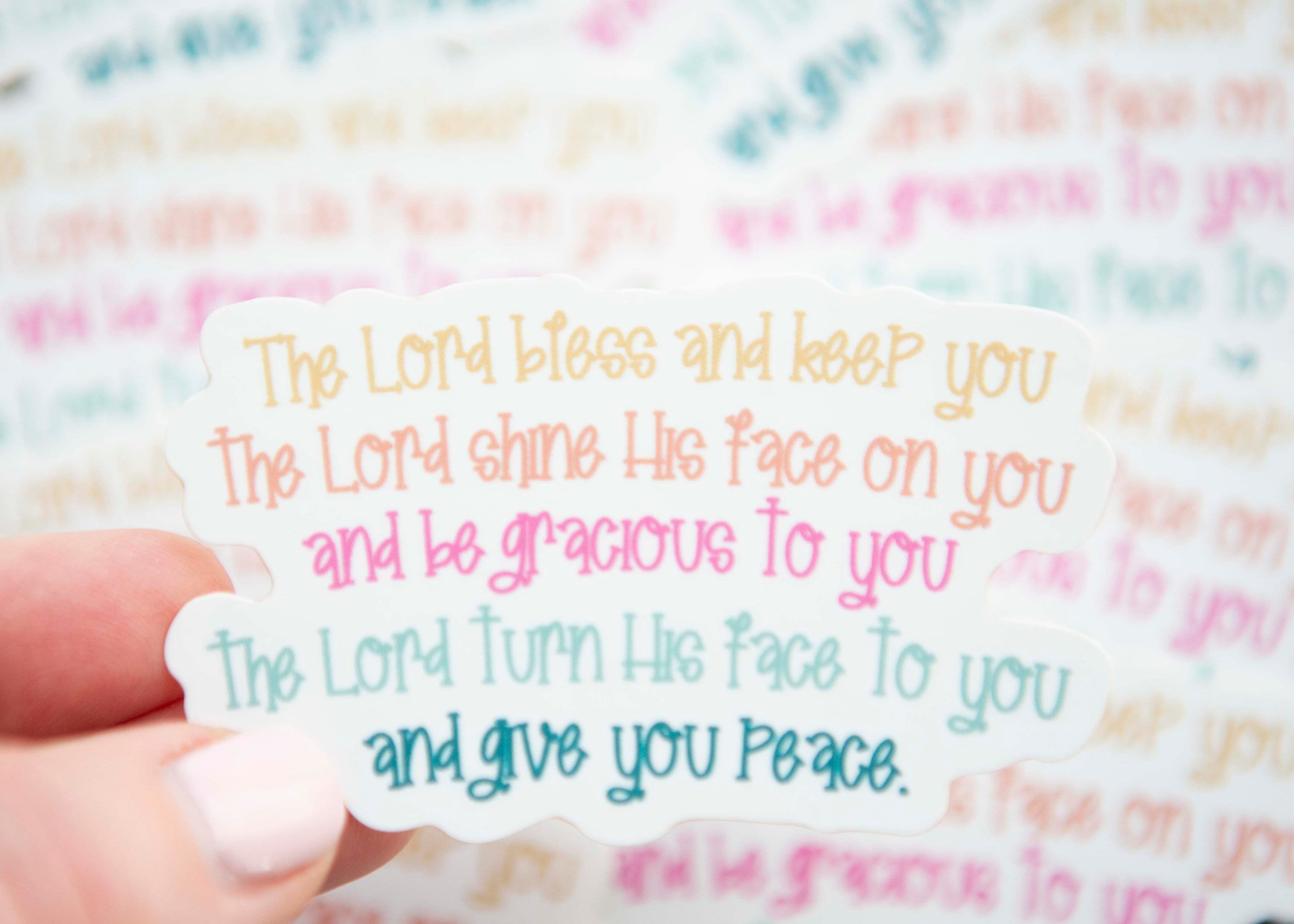 Vinyl Christian Stickers | the Blessing Laptop Sticker | Waterproof ...