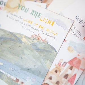 Kids Scripture Cards / Children's Bible Verse Memory Cards / Identity ...