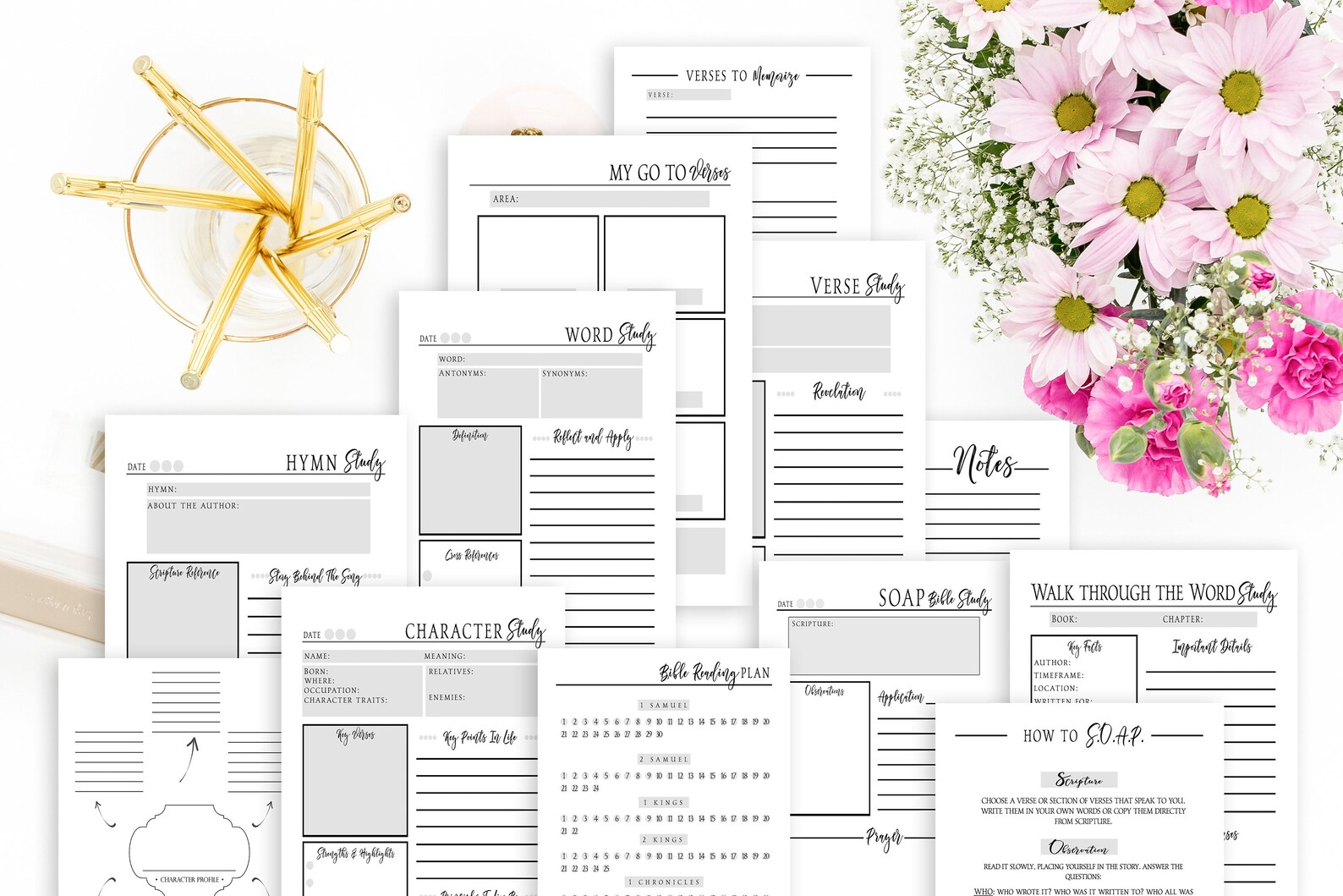 Prayer and Bible Study Printable / SOAP / Prayer Journal / Scripture ...