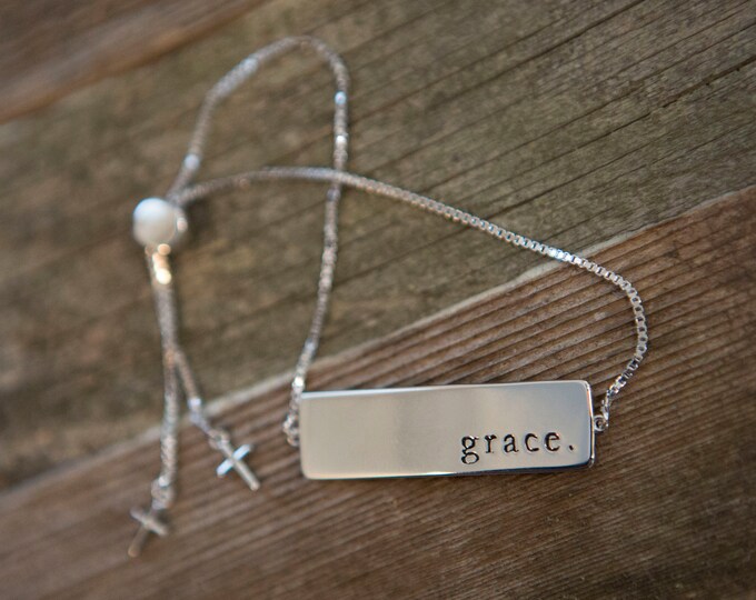 Christian Jewelry / SLIGHTLY IMPERFECT Grace Bracelet / Sterling Silver ...