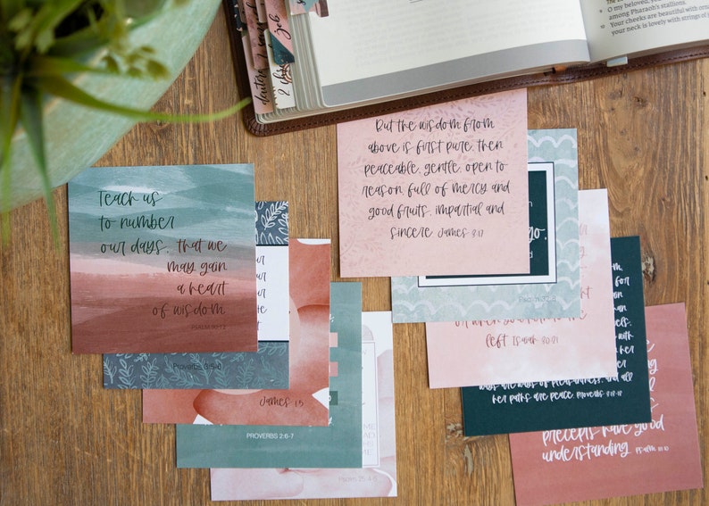 Bible Verse Cards / Wisdom and Discernment Bible Verse Cards ...