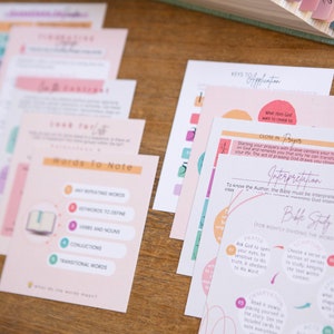 Bible Study Cards / Inductive Bible Study Card Set / Learn How to Study ...