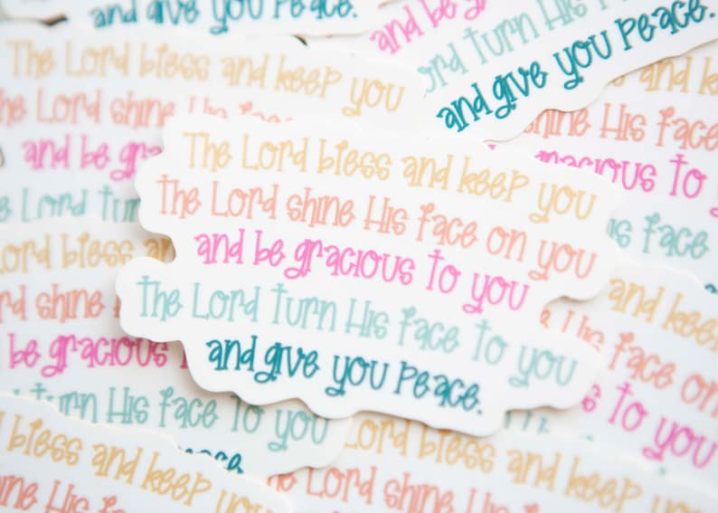 Vinyl Christian Stickers | the Blessing Laptop Sticker | Waterproof ...