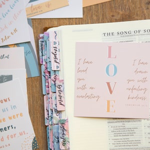 Scripture Cards / God's Love Verse Cards / Bible Verse Cards on God's ...