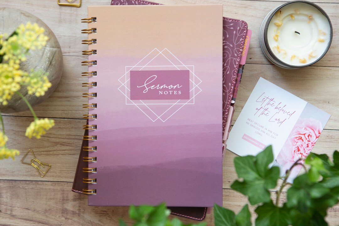 Sermon Notebook | Church Notes Journal | Sermon Notes Journal ...