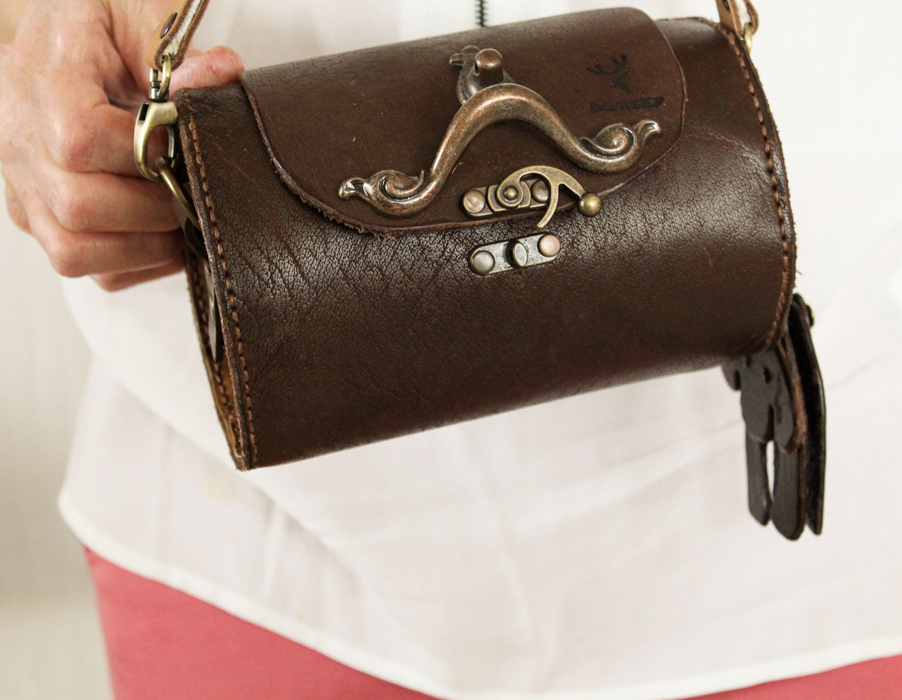 Genuine Leather Roll-up Pipe Tobacco Organizer Sleeve Bag, Handcrafted ...