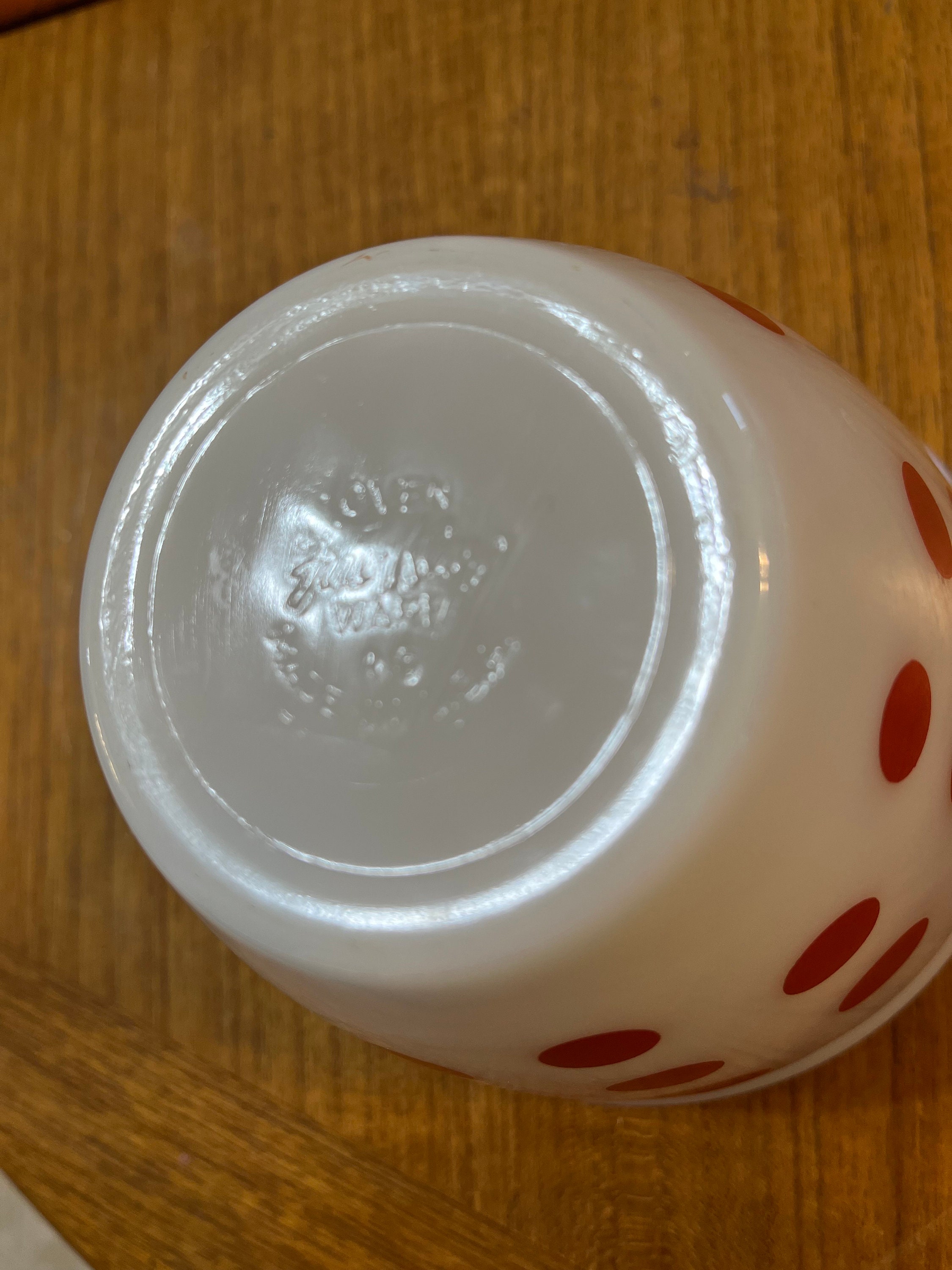 Anchor Hocking Fire King Red Polka Dots White Grease Dripping - Etsy
