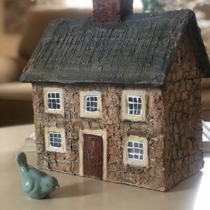 Unique Gift, Handmade Stone Farmhouse, Miniature Paper Mache Stone ...
