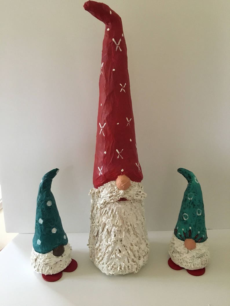 1214 Christmas Gnome: Paper Mache Christmas - Etsy
