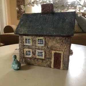 Unique Gift, Handmade Stone Farmhouse, Miniature Paper Mache Stone ...