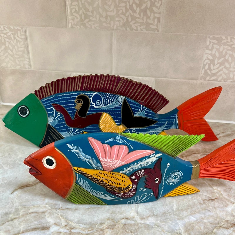 Folk Art Fish - Etsy