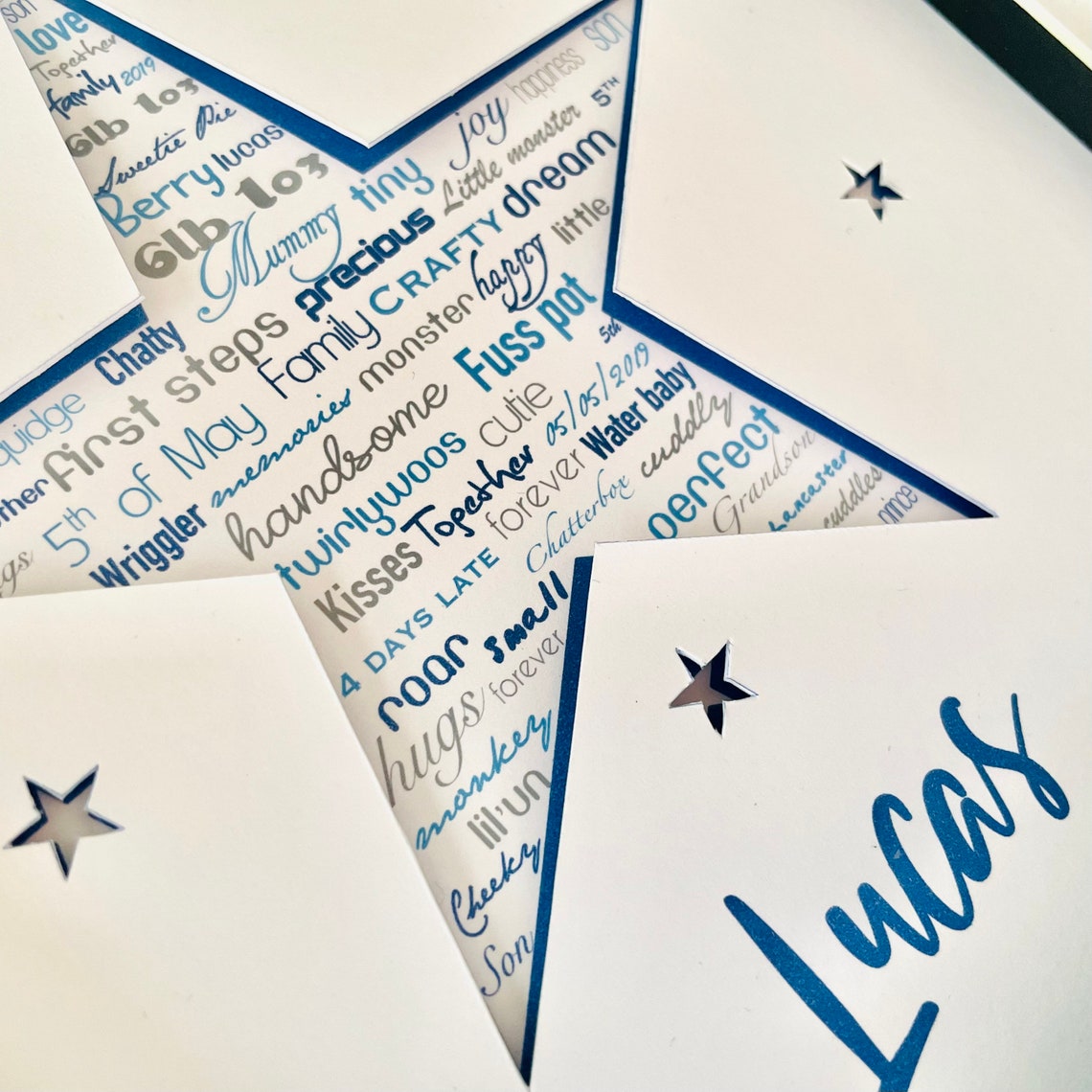 Personalised Star Box Frame - Etsy