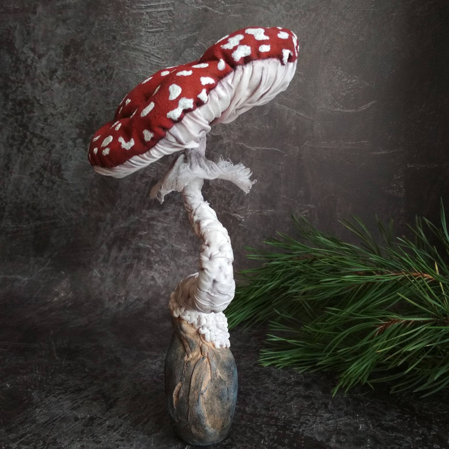 Mushroom Textile Art Toadstool Fungus Fabric Sculpture for - Etsy Hong Kong