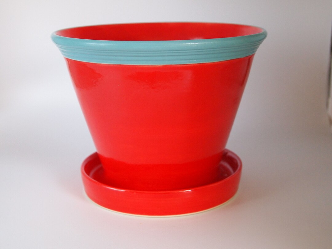 Ceramic Desk Planter/ Table Planter/ Flower Pot/ Indoor Garden Planter ...