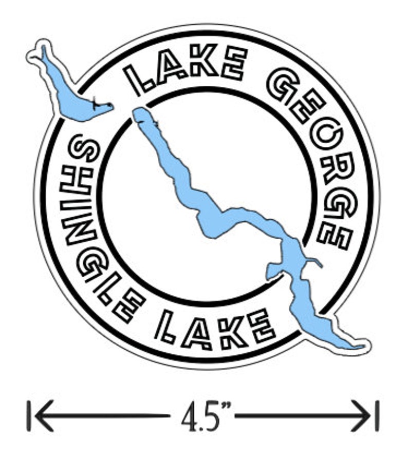 Lake George Decal, Shingle Lake Decal, Full Color, Waterproof, Vinyl ...