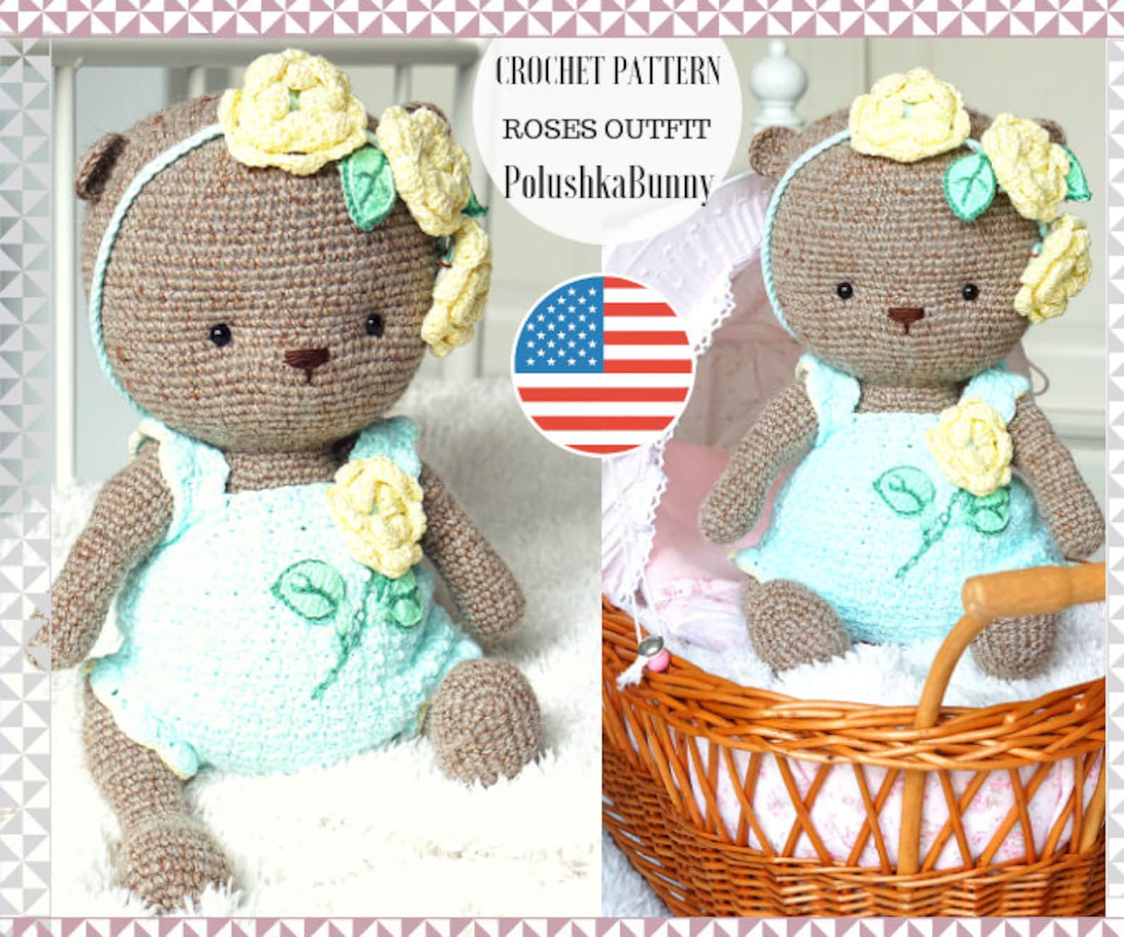 CROCHET PATTERN Amigurumi Doll Toy Clothes Outfit yellow | Etsy