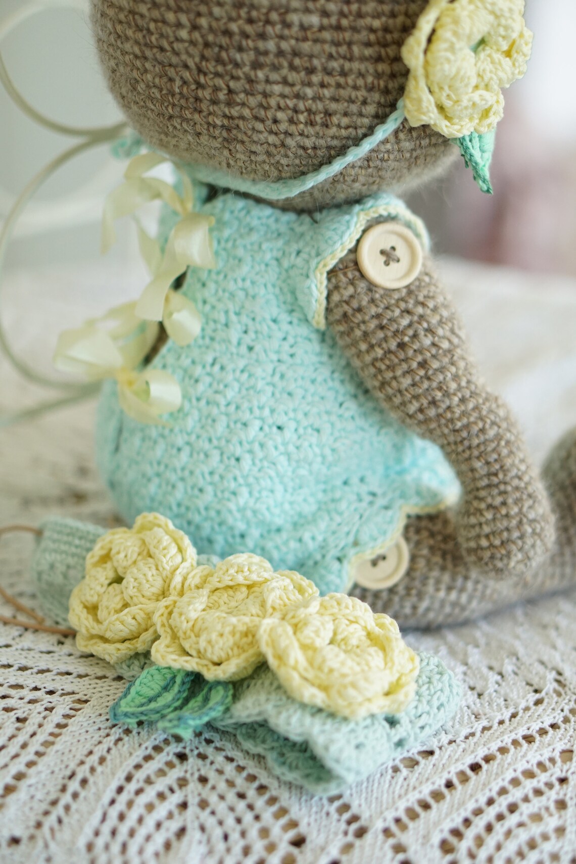 CROCHET PATTERN Amigurumi Doll Toy Clothes Outfit "yellow Roses ...