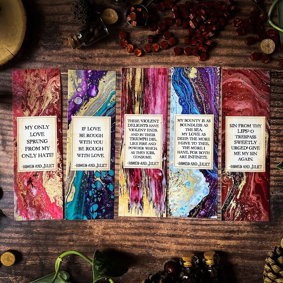 Romeo and Juliet Bookmark Collection william Shakespeare - Etsy Ireland