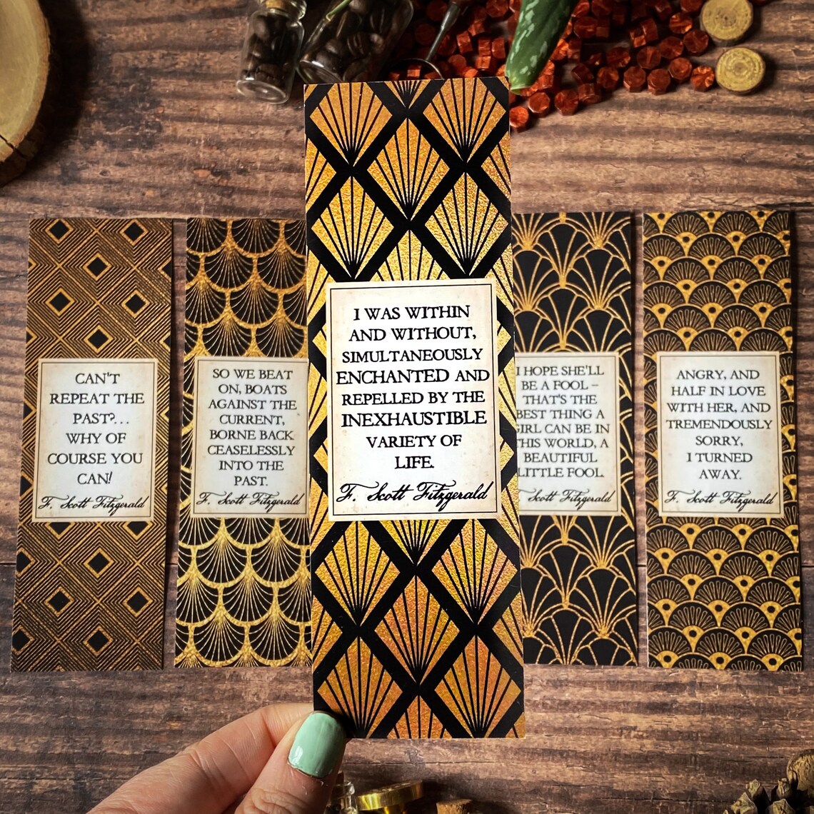 The Great Gatsby Bookmark Collection F. Scott Fitzgerald - Etsy