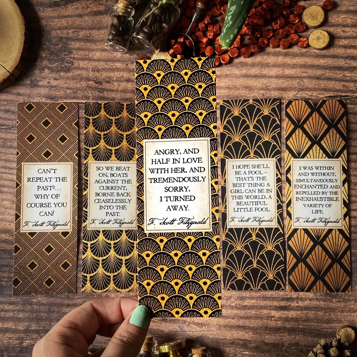 The Great Gatsby Bookmark Collection F. Scott Fitzgerald - Etsy